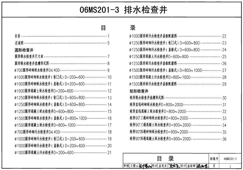 06MS201-5预制装配式钢筋溷凝土排水检查井图集1.8 M 免费下载-土木工程网www.tmgc.net
